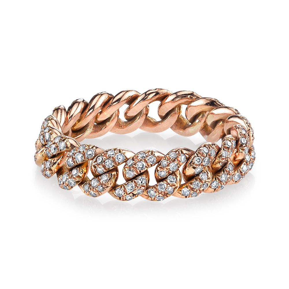 Cuban Link Ring with Diamonds | The Jewel Princess